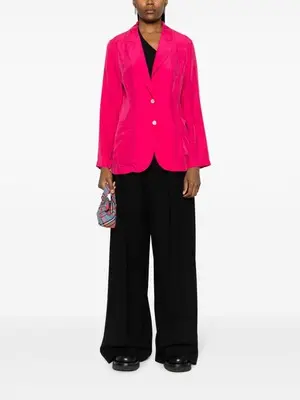 P.a.r.o.s.h Single-breasted Silk-blend Blazer - Pink