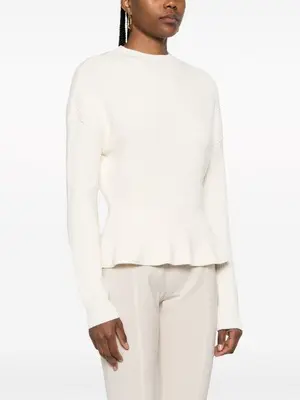 Chloé Peplum-hem Ribbed-knit Jumper
