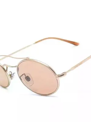 Giorgio Armani Matte Round-frame Sunglasses