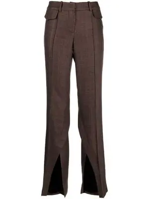THE MANNEI Newport Flared Trousers - Brown