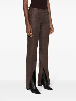 THE MANNEI Newport Flared Trousers - Brown