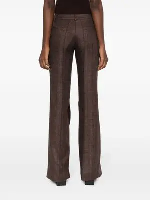 THE MANNEI Newport Flared Trousers - Brown