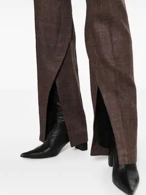 THE MANNEI Newport Flared Trousers - Brown