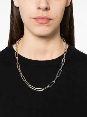 Federica Tosi Polished-effect Cable-knit Necklace - Silver