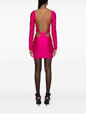 Giuseppe Di Morabito Floral-appliqué Cut-out Minidress - Pink