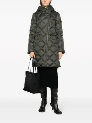 Peuterey Hooded Quilted Mid-length Coat