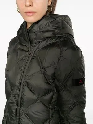 Peuterey Hooded Quilted Mid-length Coat