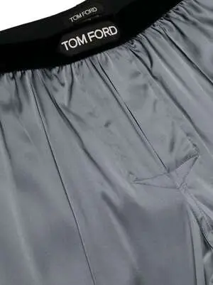 TOM FORD Satin-finish Trousers - Grey