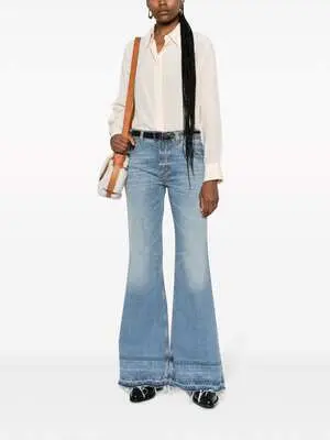 Chloé Whiskering-effect Mid-rise Flared Jeans