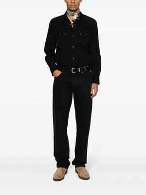 Ralph Lauren Button-up Cotton Shirt - Black