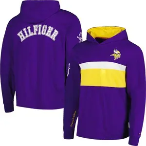 Tommy Hilfiger Minnesota Vikings Morgan Long Sleeve Hoodie T-shirt - Purple