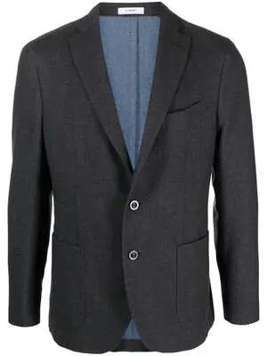 Boglioli Single-breasted Virgin Wool Blazer - Grey