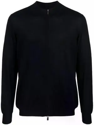 Fedeli Zip-up Wool Cardigan