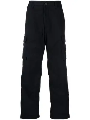Stone Island Compass-patch Cargo Trousers - Blue