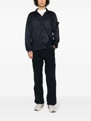 Stone Island Compass-patch Cargo Trousers - Blue