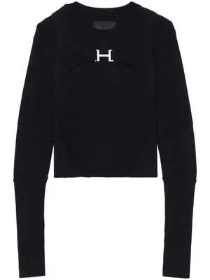 HELIOT EMIL Logo-print Panelled Jumper