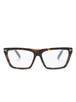 TOM FORD Rectangle-frame Glasses - Brown