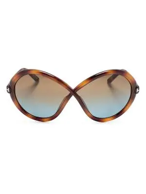 TOM FORD Jada Butterfly-Frame Sunglasses Brown