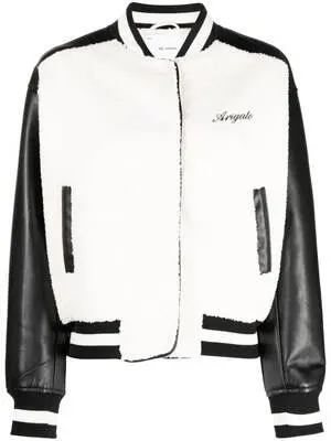 Axel Arigato Saul Faux-shearling Bomber Jacket - White