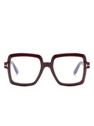 TOM FORD Logo-engraved Glasses - Red
