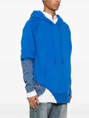 GREG LAUREN Fragment Panelled Hoodie