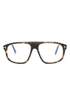TOM FORD Pilot-frame Glasses - Brown