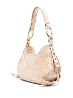 BIASIA Y2k Crocodile-embossed Shoulder Bag - Neutrals