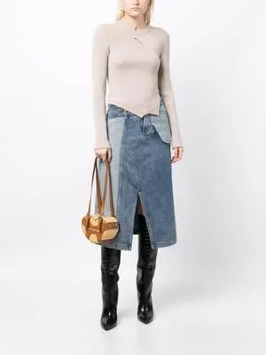 FENG CHEN WANG Ribbed-knit Jumper - Pink