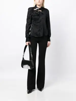 Undercover Cut-out Cotton Blend Shirt - Black