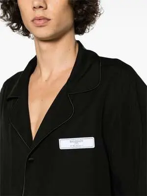 Balmain Logo-patch Long Sleeve Shirt