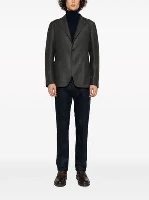 Jacob Cohen Bard Slim-cut Flannel Trousers - Blue