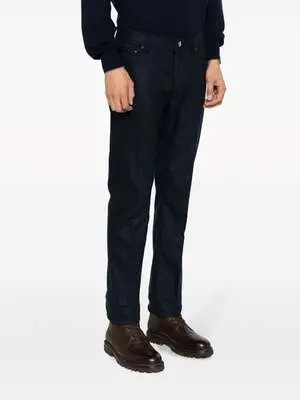 Jacob Cohen Bard Slim-cut Flannel Trousers - Blue