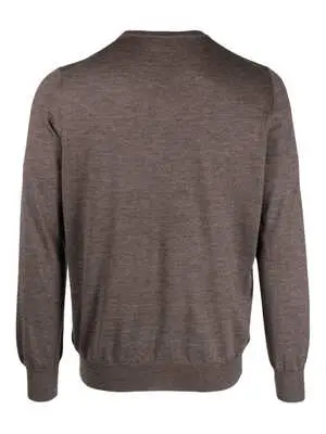 BARBA NAPOLI Crew-neck Fine-knit Jumper - Brown