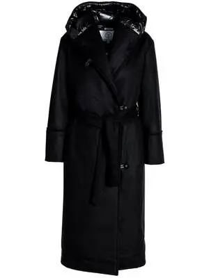 NORWEGIAN WOOL Hooded Virgin Wool-blend Wrap Coat