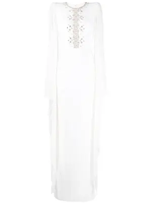 Jenny Packham Saga Crystal-embellished Gown - White
