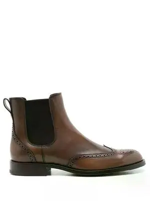 TOD'S Perforated Leather Ankle Boots