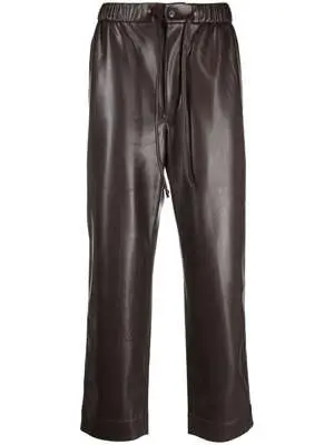 Nanushka Jain Faux-leather Straight Leg Trousers