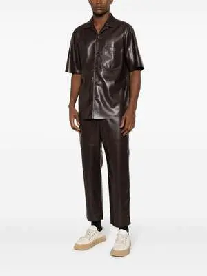 Nanushka Jain Faux-leather Straight Leg Trousers