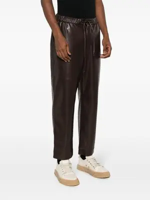 Nanushka Jain Faux-leather Straight Leg Trousers