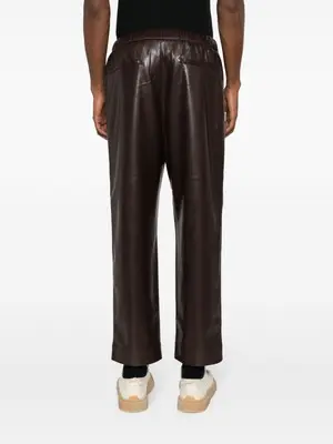 Nanushka Jain Faux-leather Straight Leg Trousers