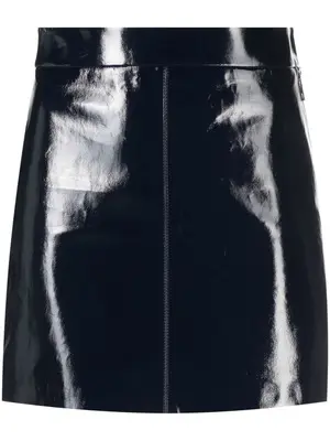 Zadig&Voltaire Jinette Vinyl Leather Miniskirt - Blue