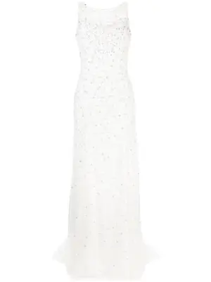 Jenny Packham Ida Embellished Pleated Dress