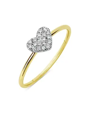 Meira T 14k Gold Diamond Heart Ring - White/gold