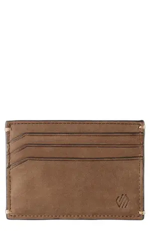Johnston & Murphy Kingston Leather Card Case Tan Oiled