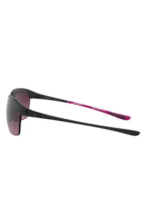 Oakley Unstoppable 65mm Gradient Polarized Oversize Sunglasses - Black/ Smokey/ Rose Gold P