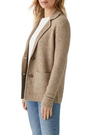 Michael Stars Diana Knit Blazer - Dark Oatmeal