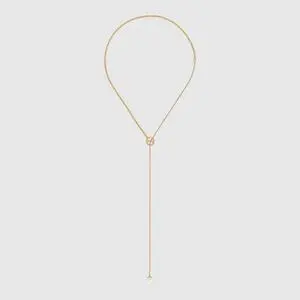 Gucci Blondie Pearl Drop Necklace - Gold-toned Metal