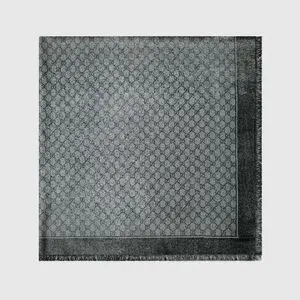 Gucci Gg Wool Jacquard Shawl - Grey