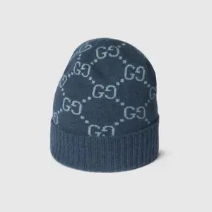 Gucci Gg Cashmere Beanie - Blue