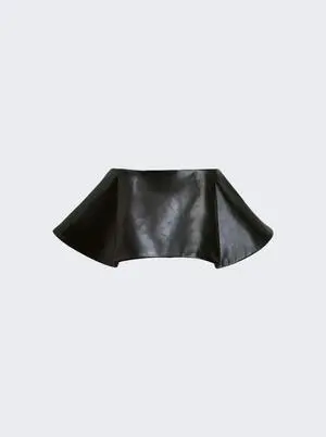Khaite Ralpha Leather Mini Skirt - Black